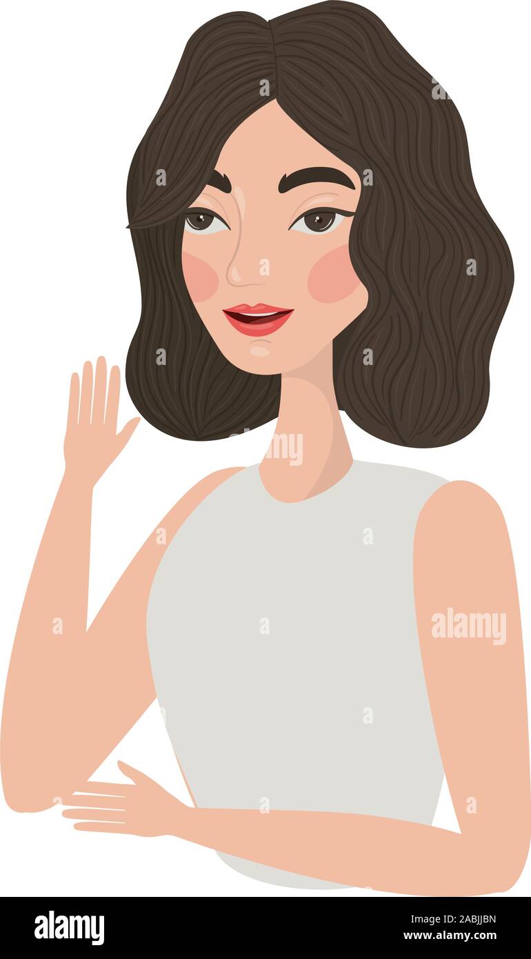 Cute woman cartoon drawing vector design Stock Vector Image & Art - Alamy
