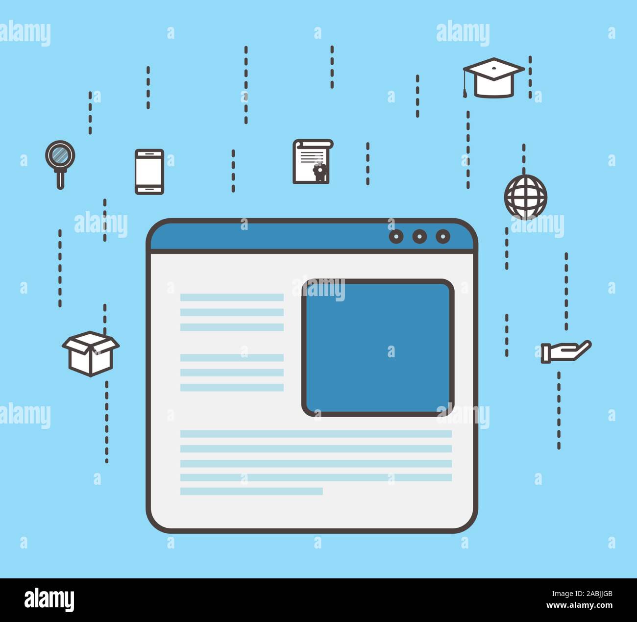 Website and social media icon set, Multimedia apps communication ...