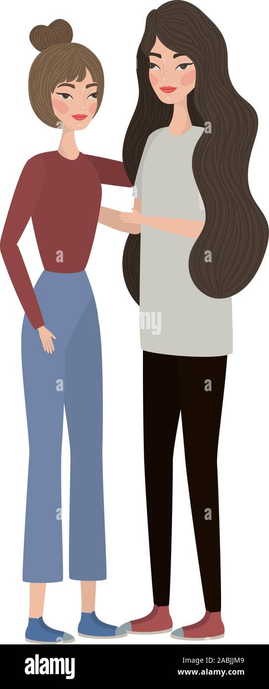 Cute women cartoons drawing vector design Stock Vector Image & Art - Alamy