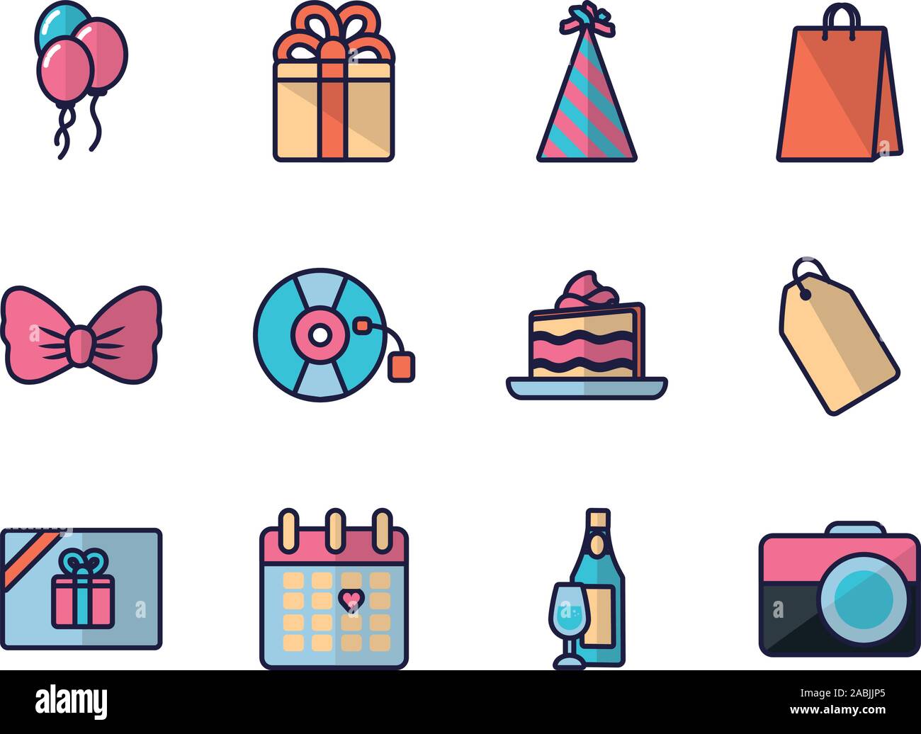 Isolated party icon set vector design Stock Vector Image & Art - Alamy