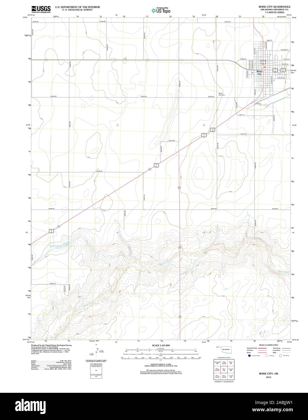 Map of boise topography hi-res stock photography and images - Alamy