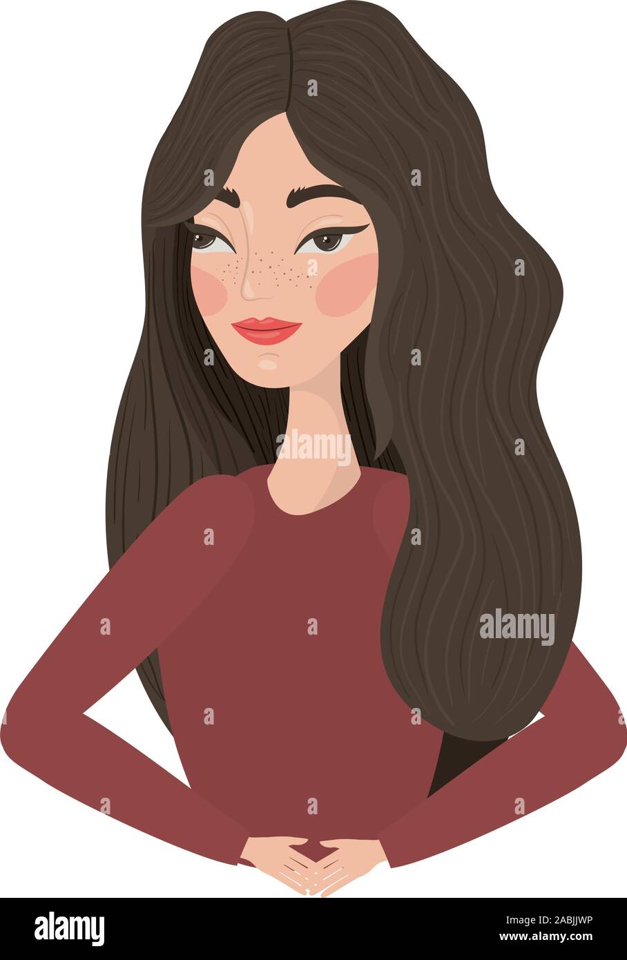 Cute woman cartoon drawing vector design Stock Vector Image & Art - Alamy