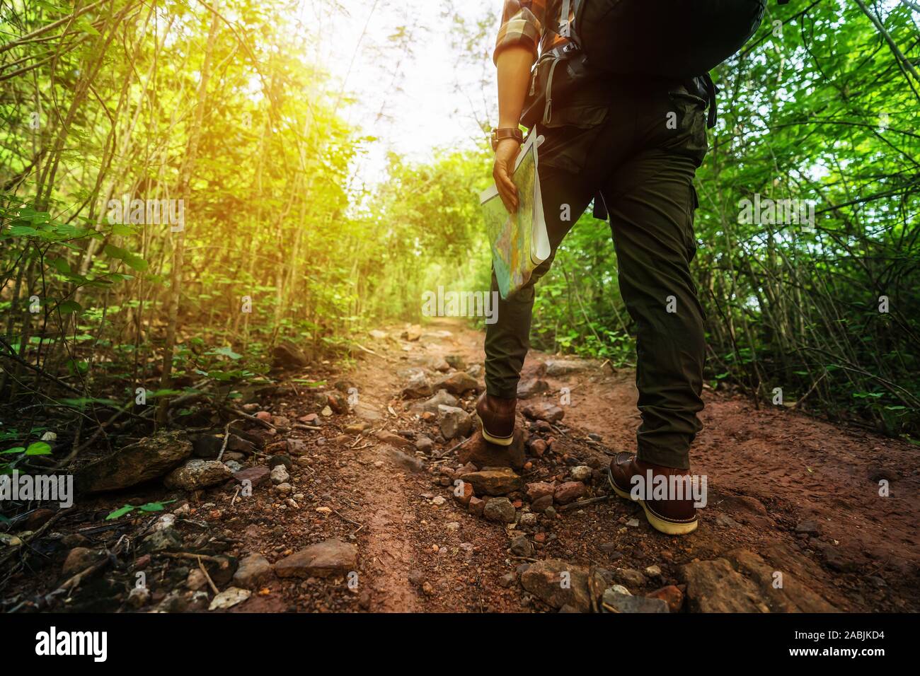 Male hiker in trekking shoes hi-res stock photography and images - Alamy