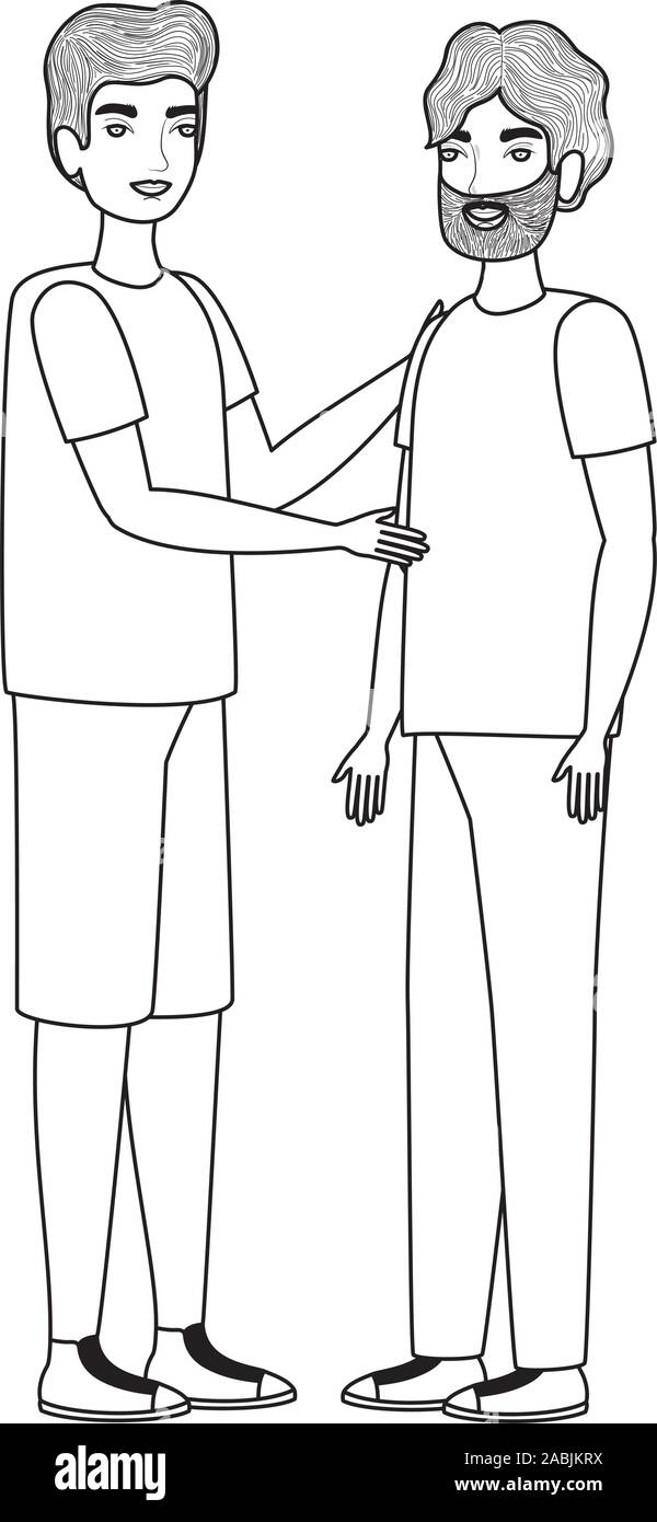 Cute men cartoons drawing vector design Stock Vector Image & Art - Alamy