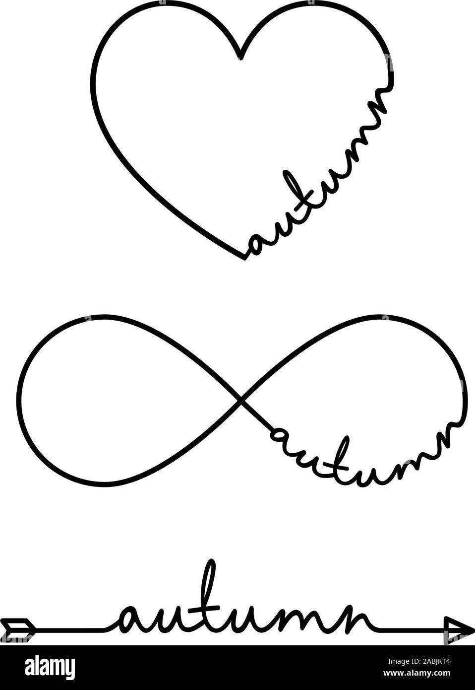Infinity Symbol With Heart Drawings
