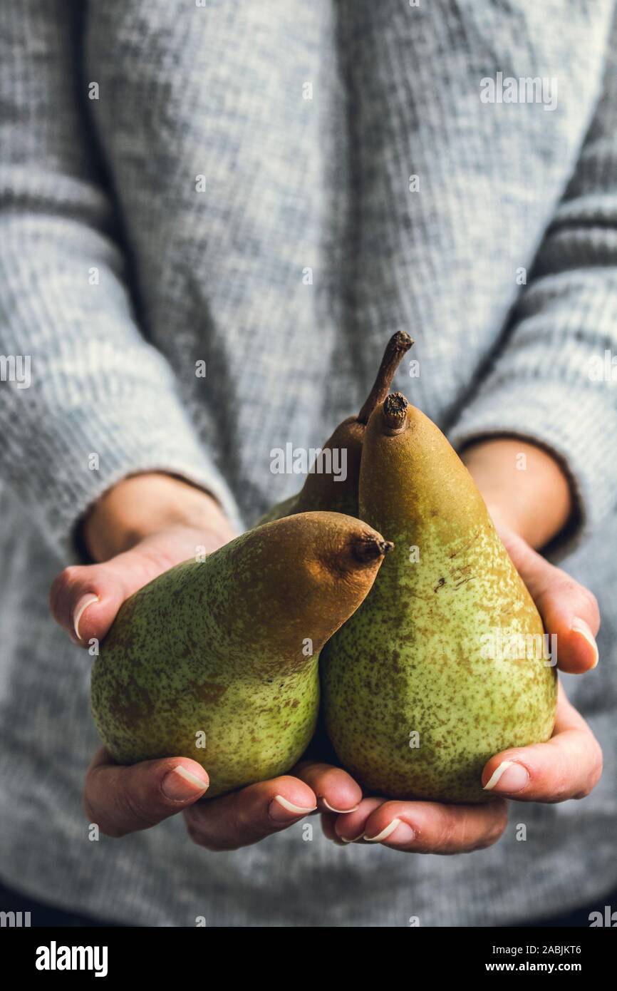 Woman with pears hi-res stock photography and images - Alamy