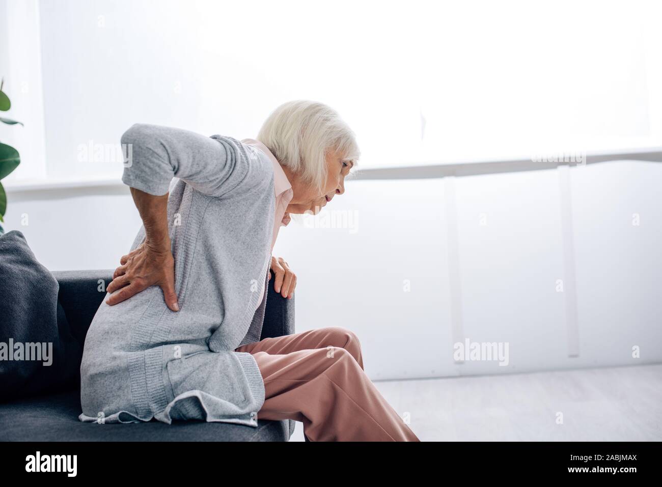 Senior inside home back view hi-res stock photography and images - Alamy