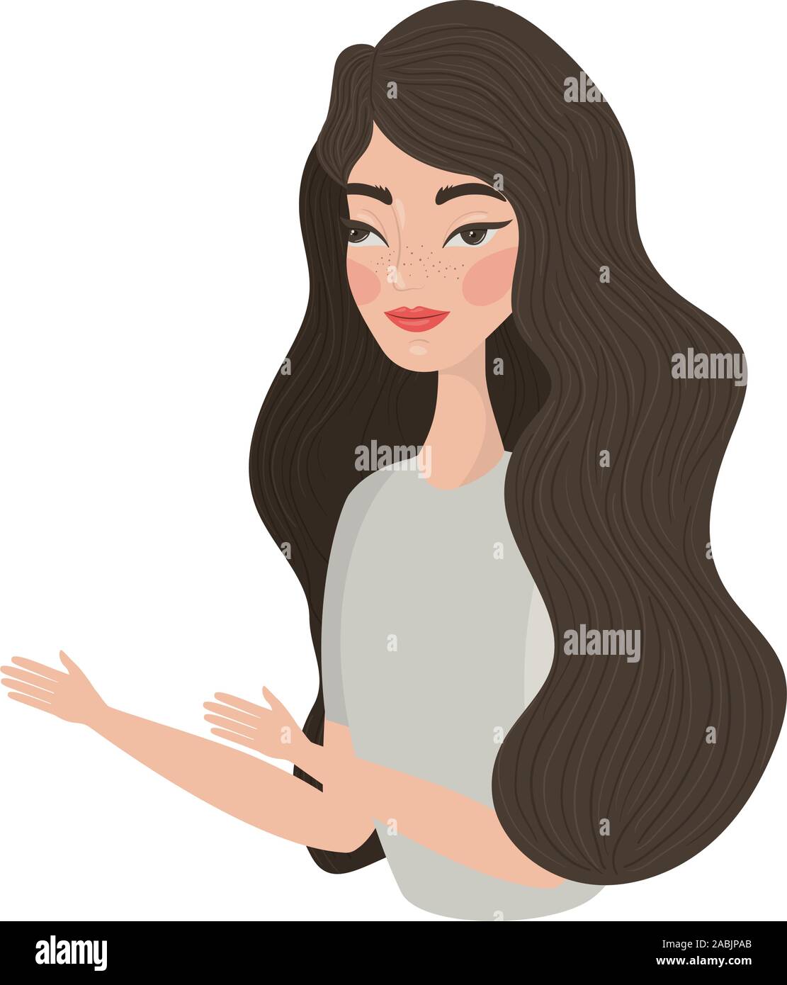 Cute woman cartoon drawing vector design Stock Vector Image & Art - Alamy