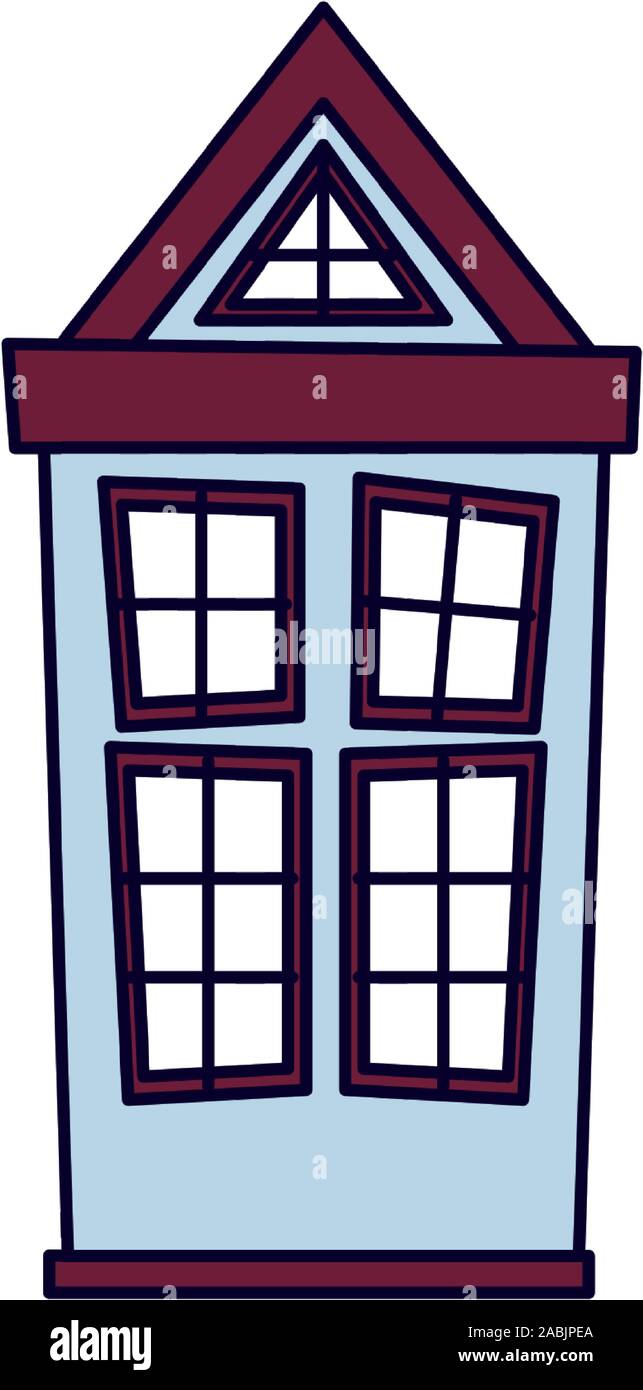 house facade architecture cartoon icon vector illustration vector ...