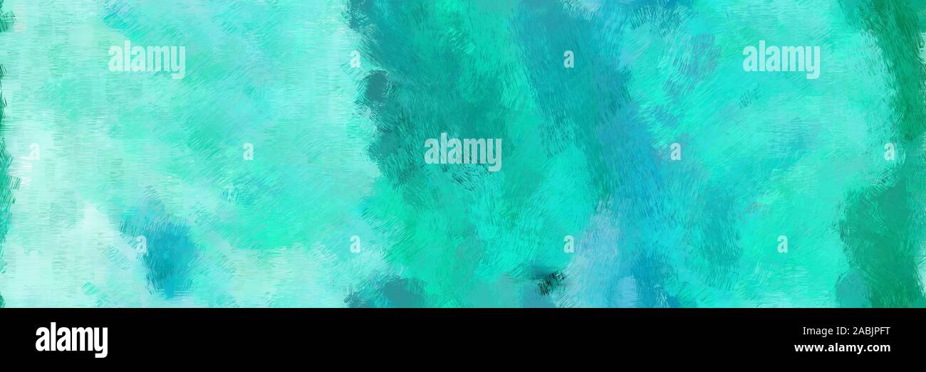 decorative design painting with light sea green, turquoise and pale ...