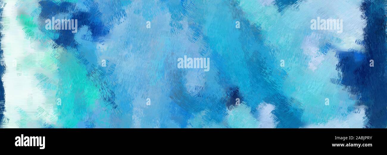 seamless illustration painted brush with medium turquoise, pale ...