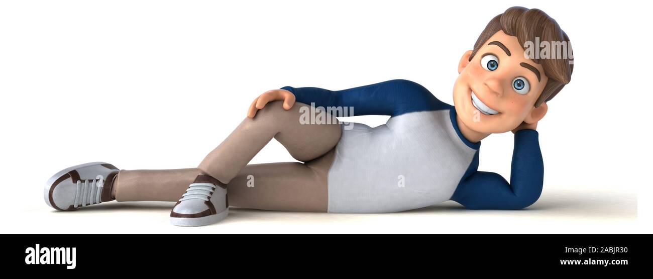 3D cartoon character fun teenager Stock Photo - Alamy