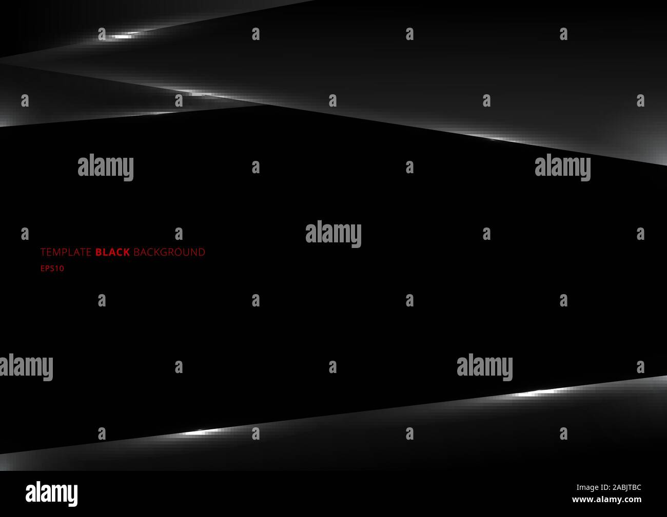 Abstract Template Black Geometric Triangle Overlap Layer With Light On Dark Background Space For