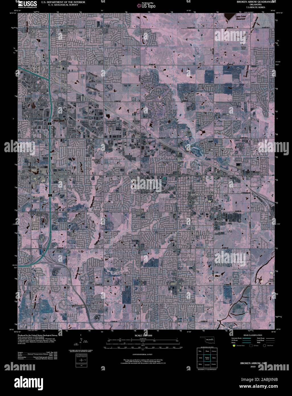 Map of broken arrow hi-res stock photography and images - Alamy