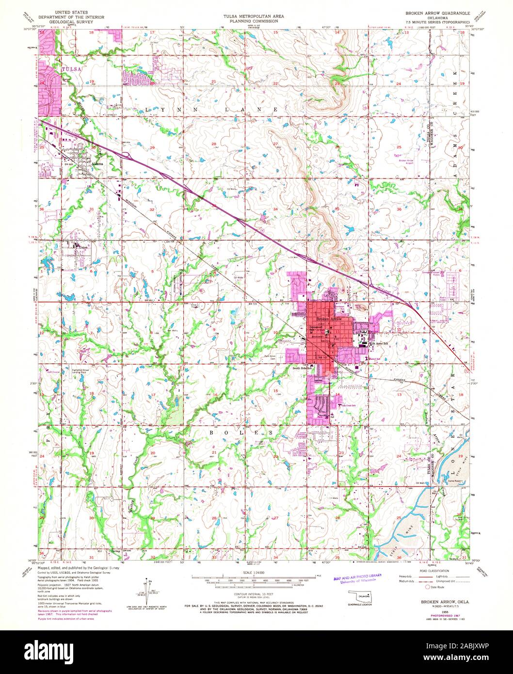 Map of broken arrow hi-res stock photography and images - Alamy