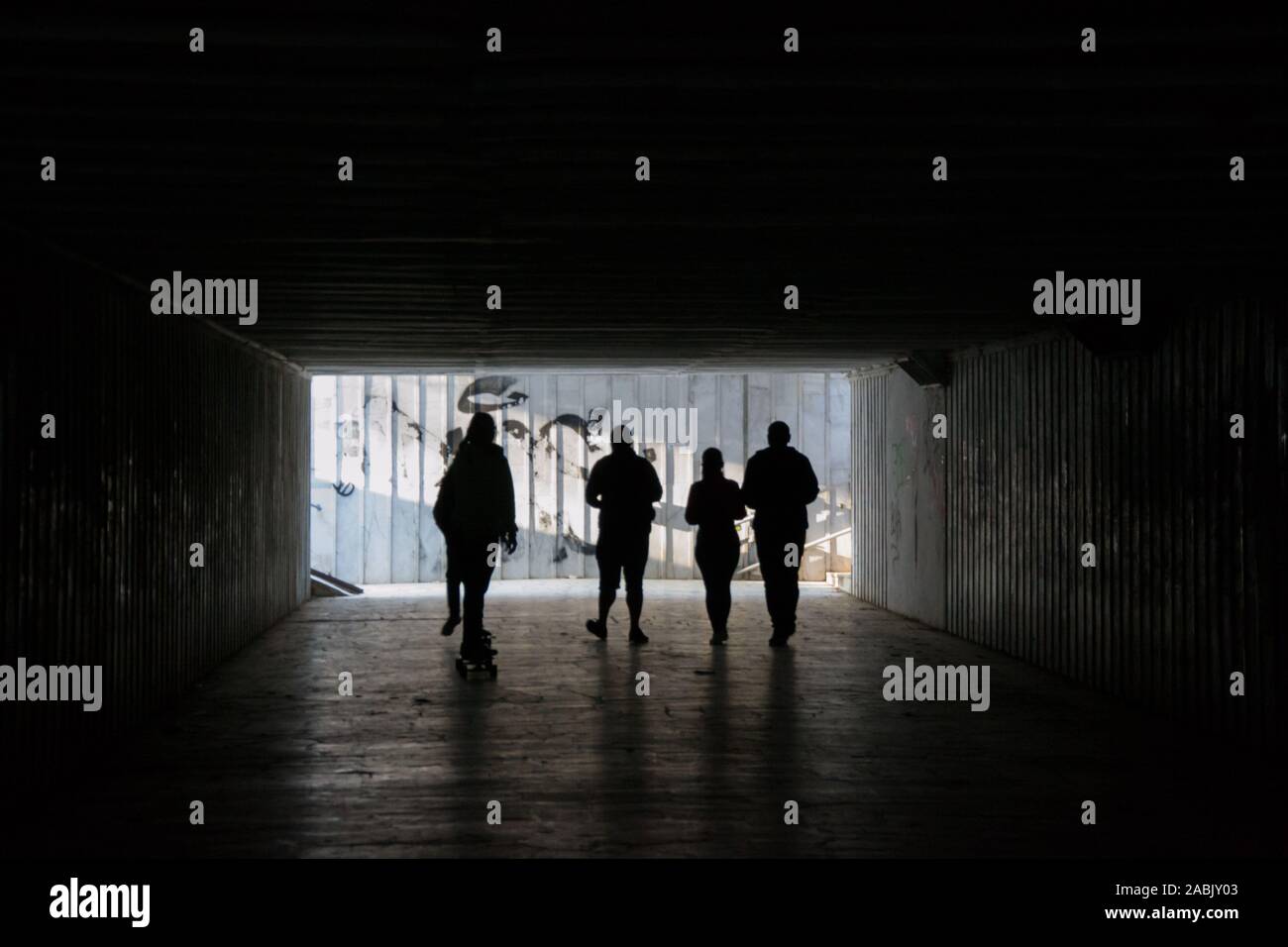 Man walking through the passage hi-res stock photography and images - Alamy