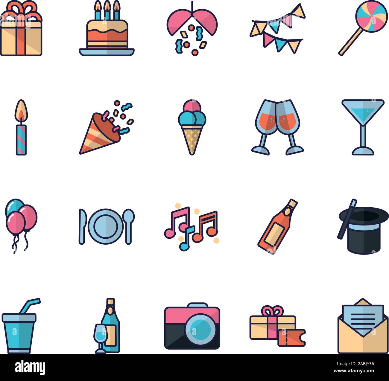 Birthday cups Stock Vector Images - Alamy