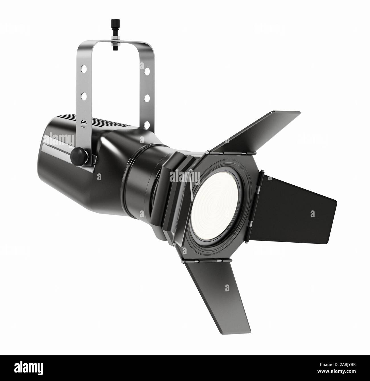 Spotlight isolated on white background. 3D illustration Stock Photo - Alamy
