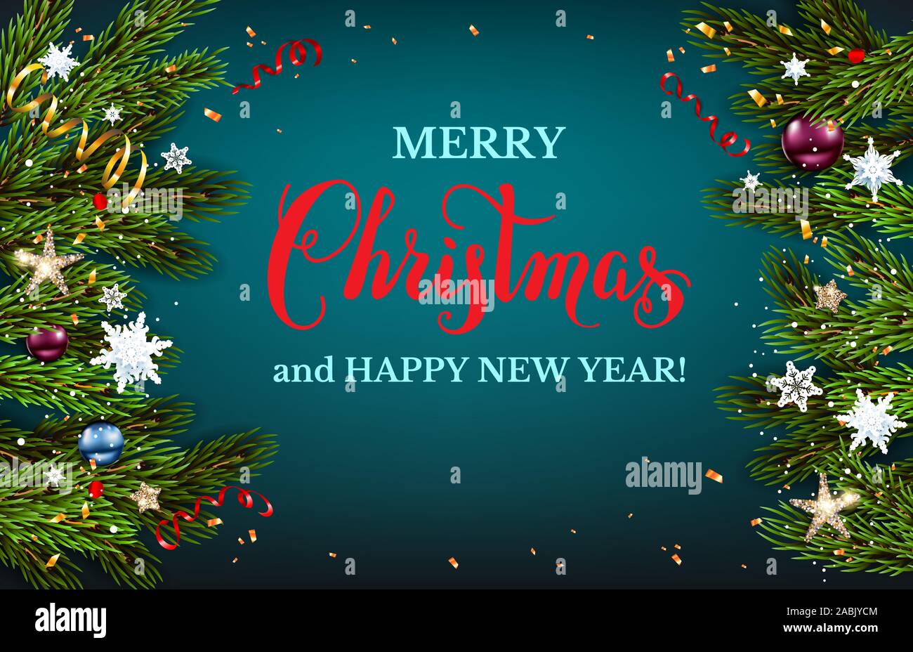 Beautiful pine tree branches Stock Vector Images - Alamy