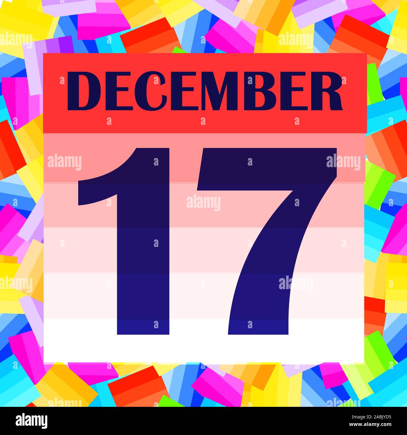 December 17 icon. For planning important day. Banner for holidays and ...