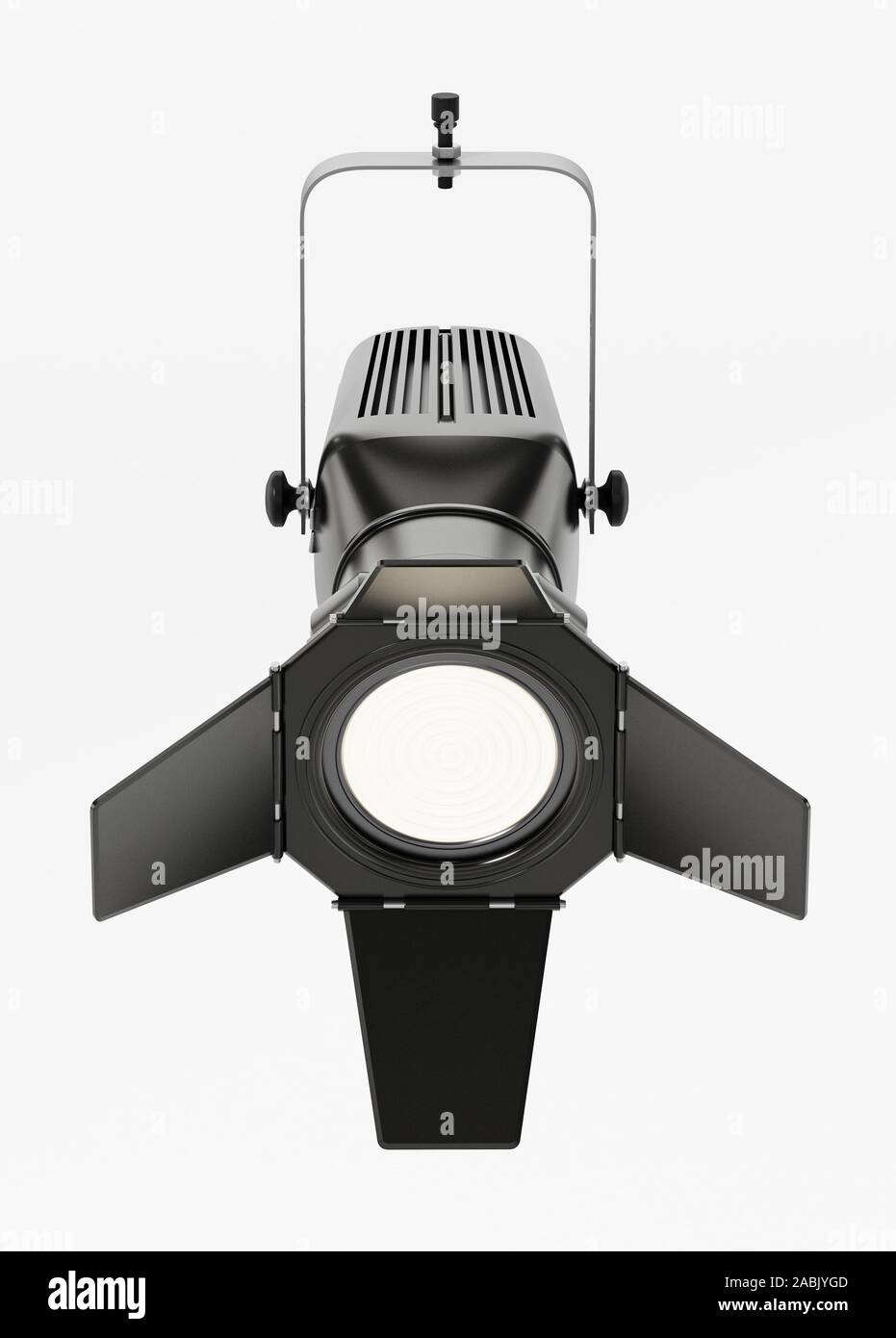 Spotlight isolated on white background. 3D illustration Stock Photo - Alamy