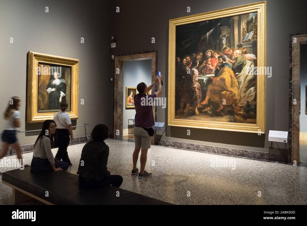 Italy, Milan: the Pinacotheca di Brera picture gallery in either ...