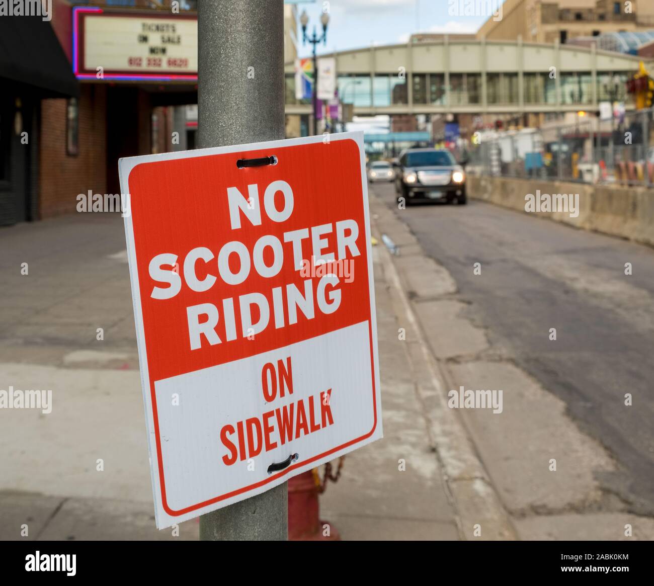 No Scooter Riding sign Stock Photo - Alamy