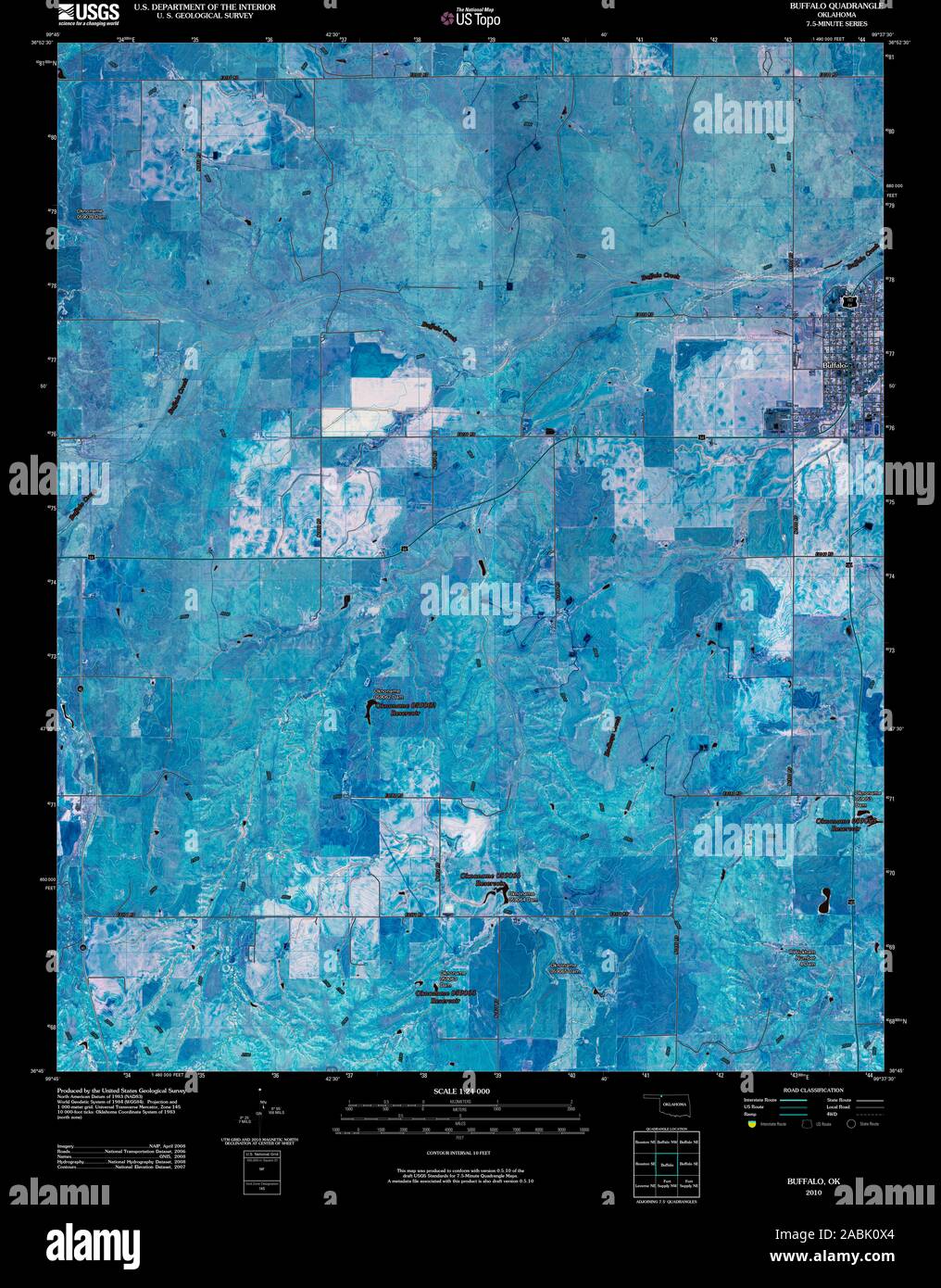 Map of buffalo oklahoma hi-res stock photography and images - Alamy