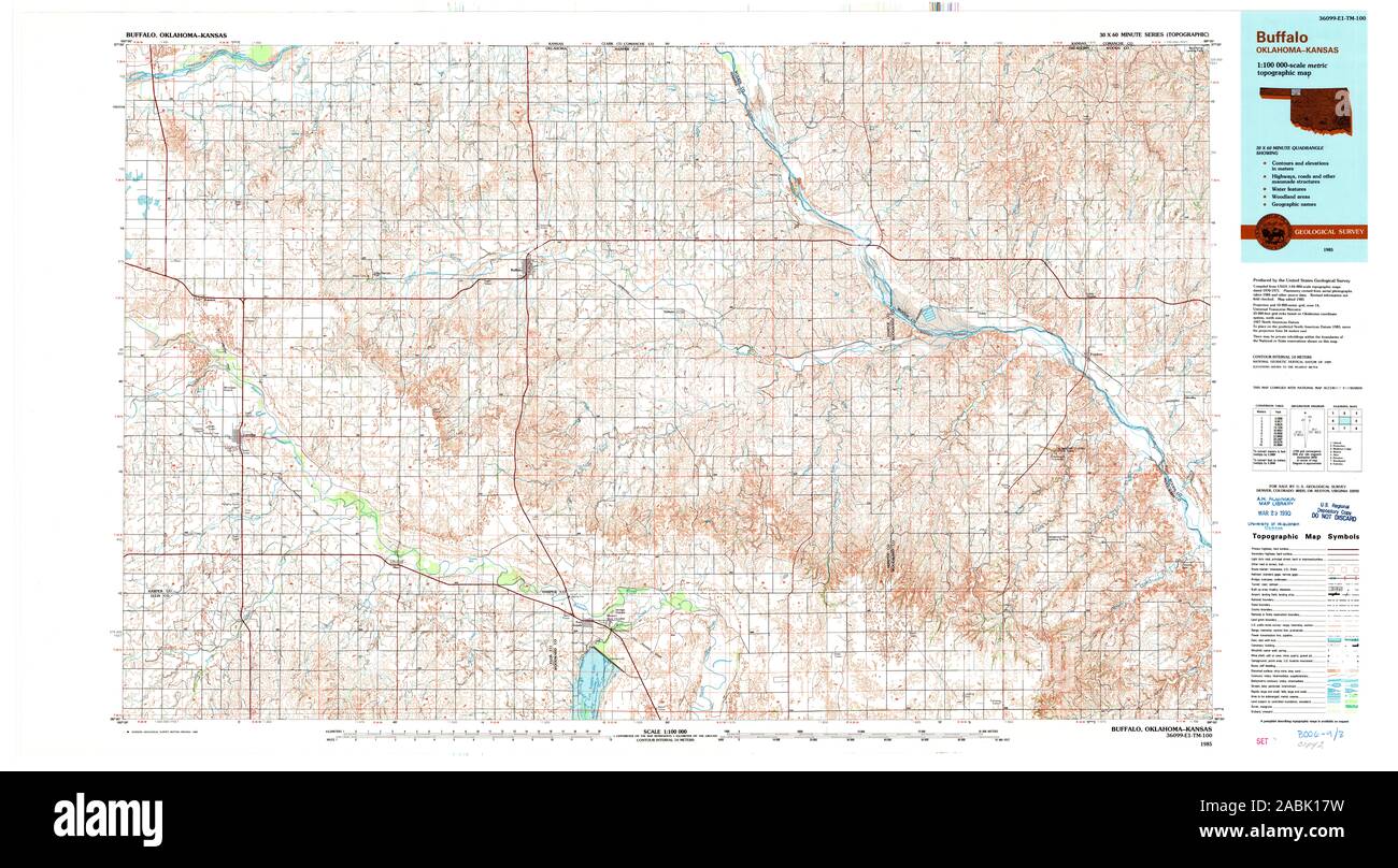 Map of buffalo oklahoma hi-res stock photography and images - Alamy