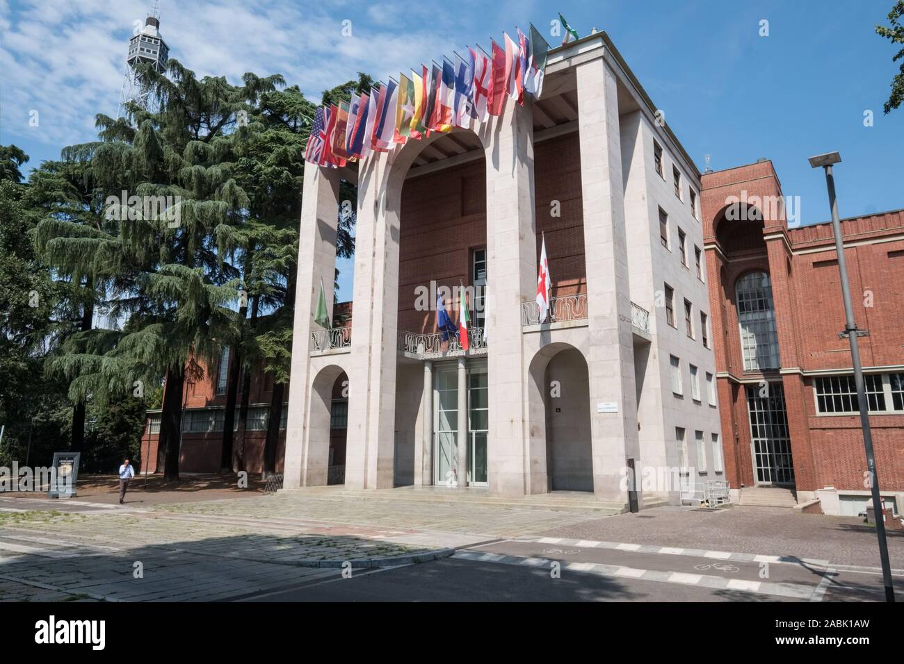 Italy, Milan: the Triennale di Milano, Italian Design Museum. Woman ...