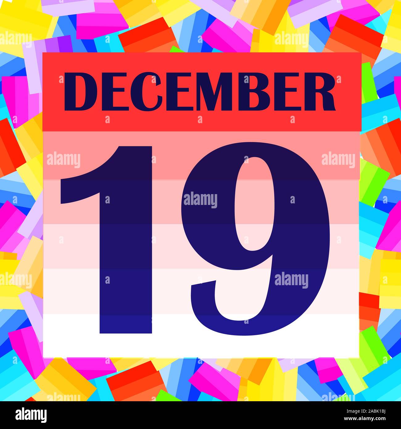 December 19 icon. For planning important day. Banner for holidays and ...