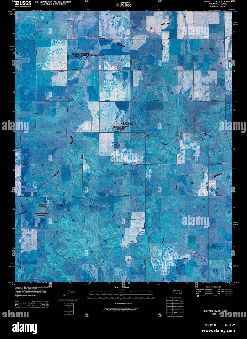 Map of buffalo oklahoma hi-res stock photography and images - Alamy