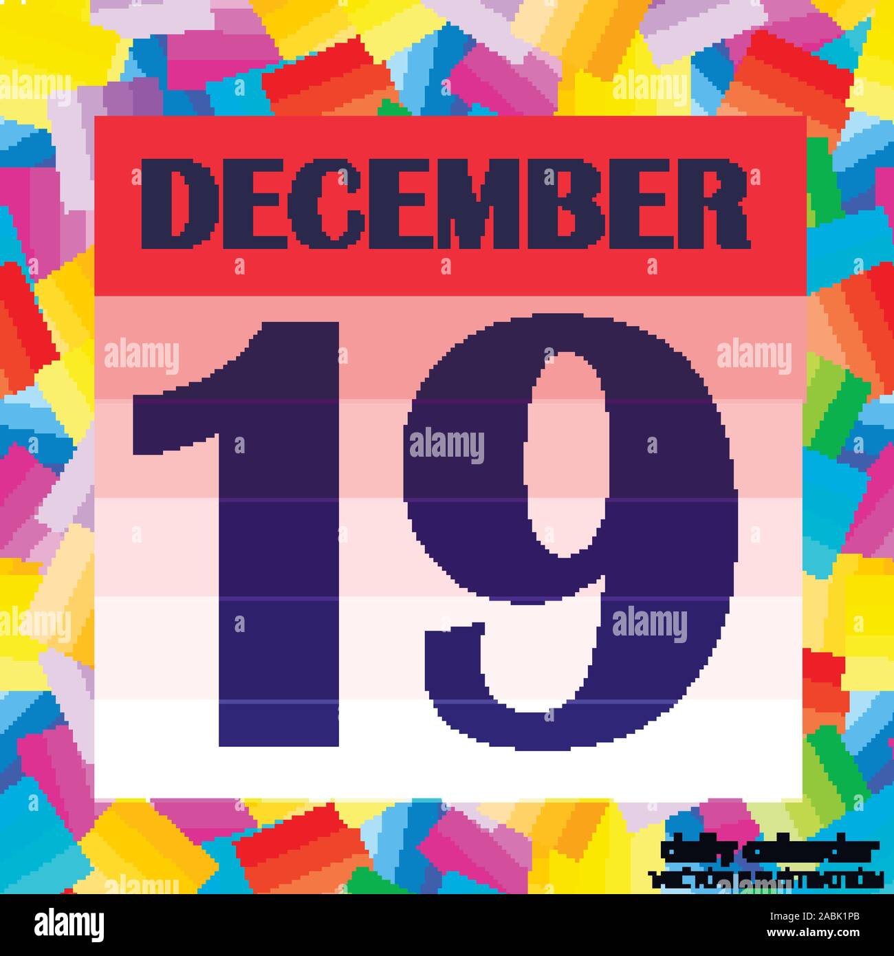 December 19 icon. For planning important day. Banner for holidays and ...