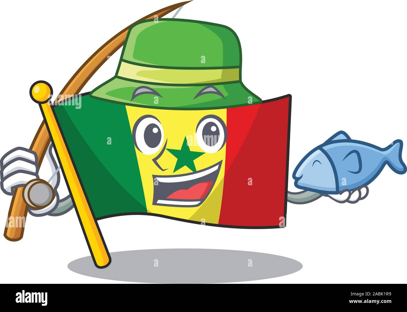 Fabric flag senegal Stock Vector Images - Alamy