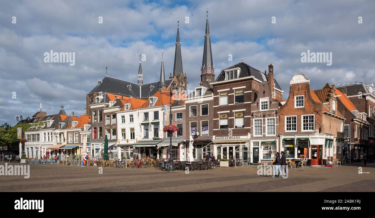 DELFT, NETHERLANDS, - JULY, 8, 2019: The Main Square, Delft in the ...