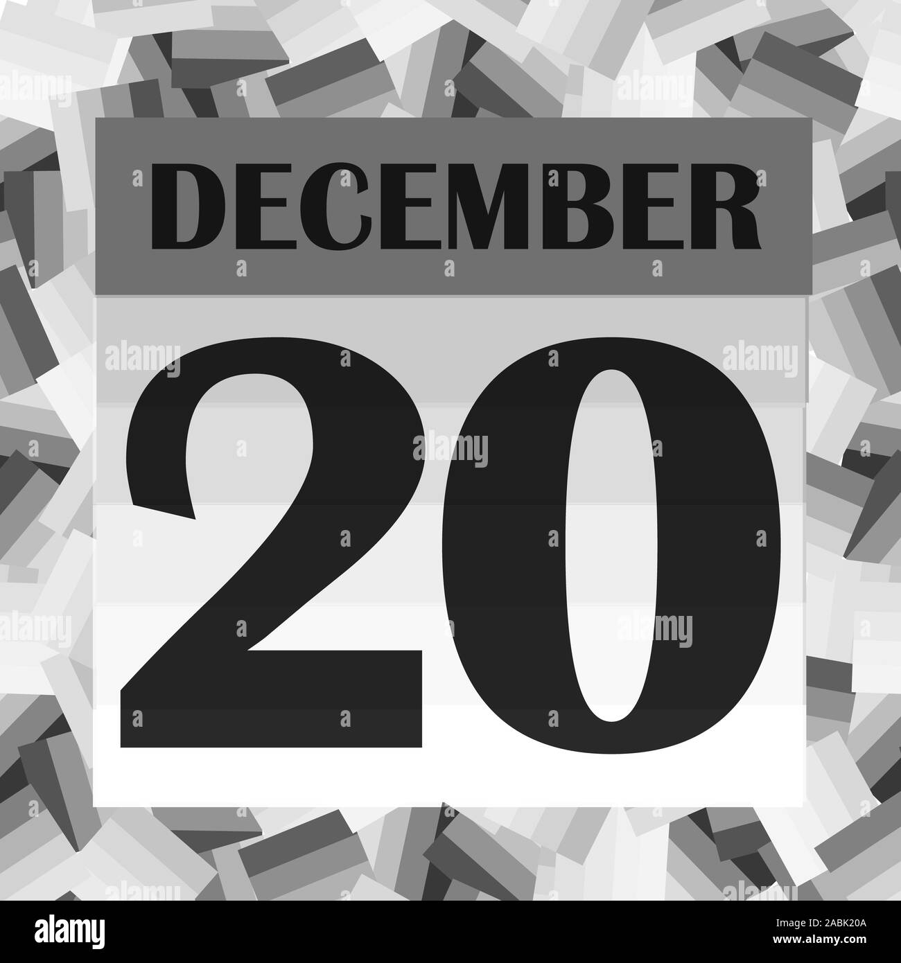 December 20 icon. For planning important day. Banner for holidays and ...