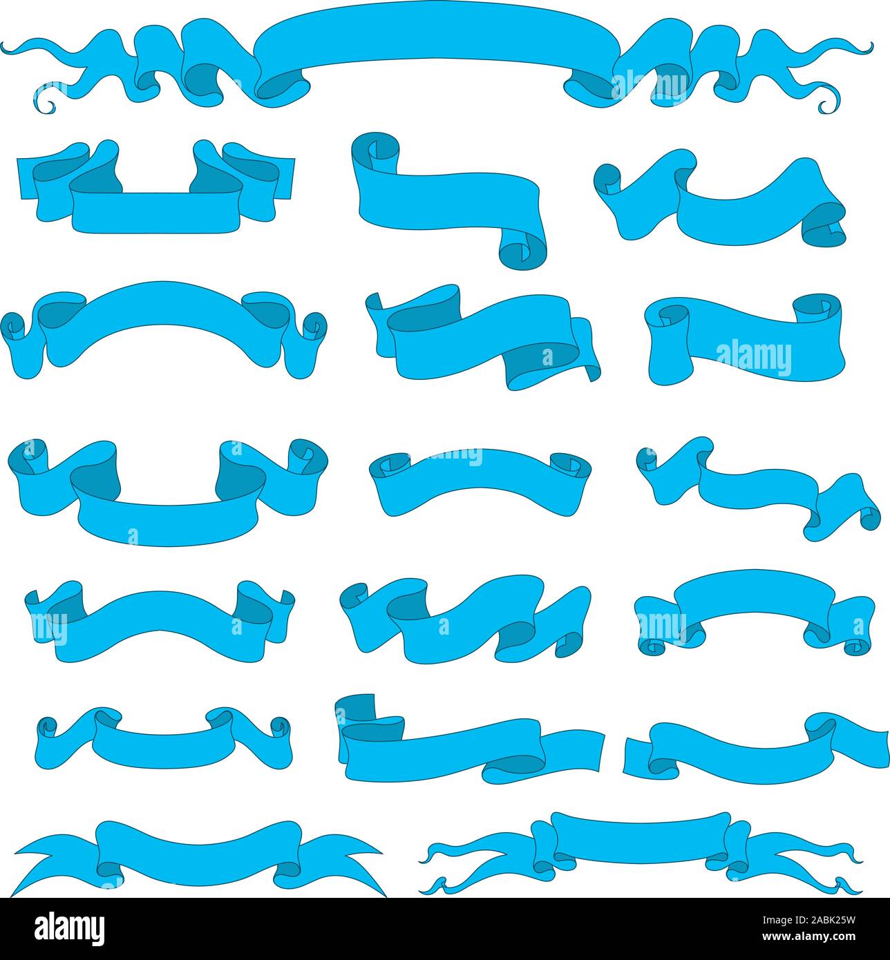 Set banners background blue Cut Out Stock Images & Pictures - Alamy