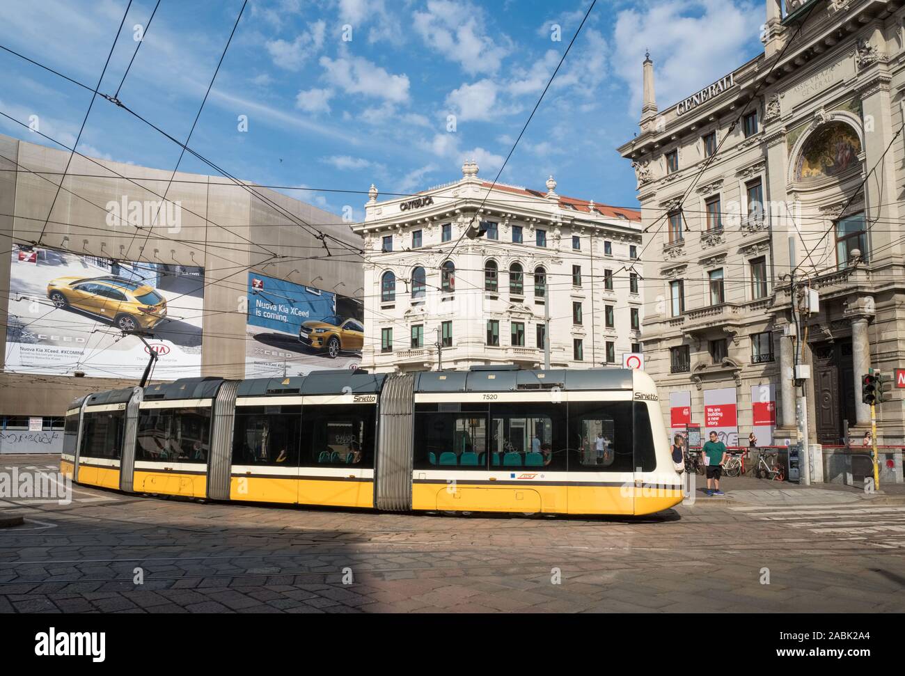 Italy, Milan: tram Stock Photo - Alamy