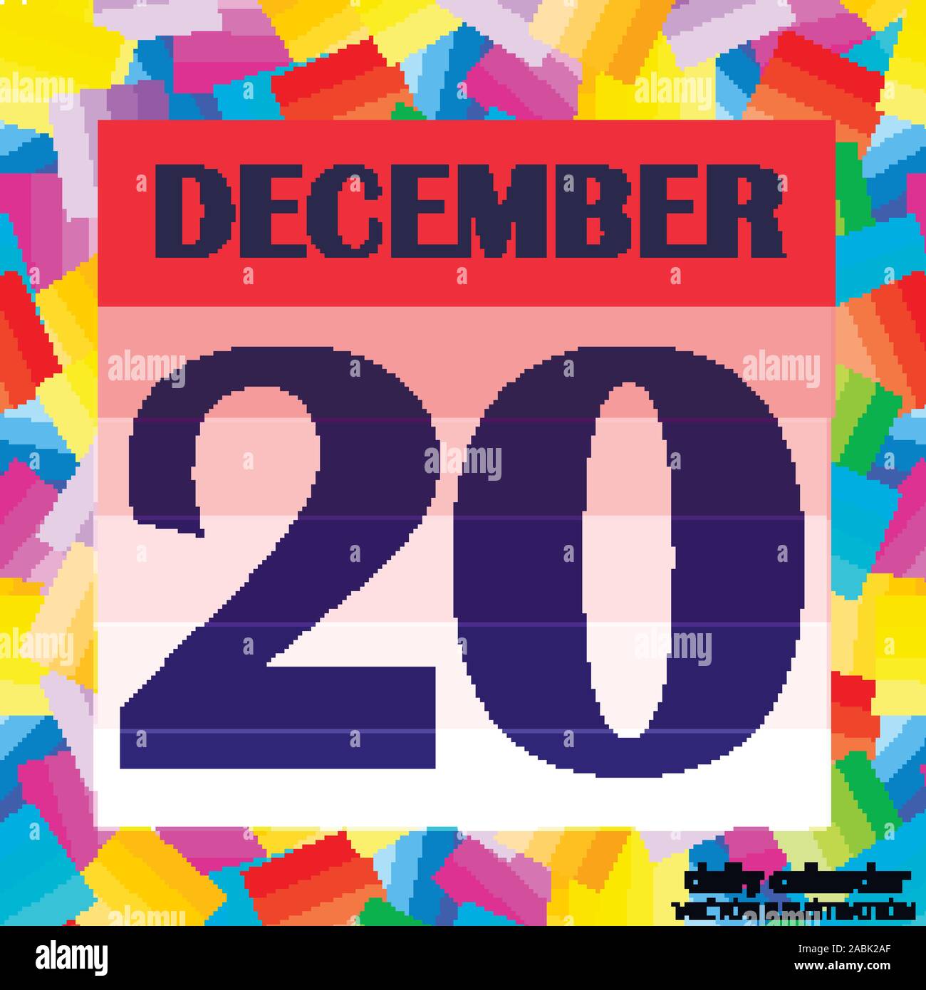 December 20 icon. For planning important day. Banner for holidays and ...