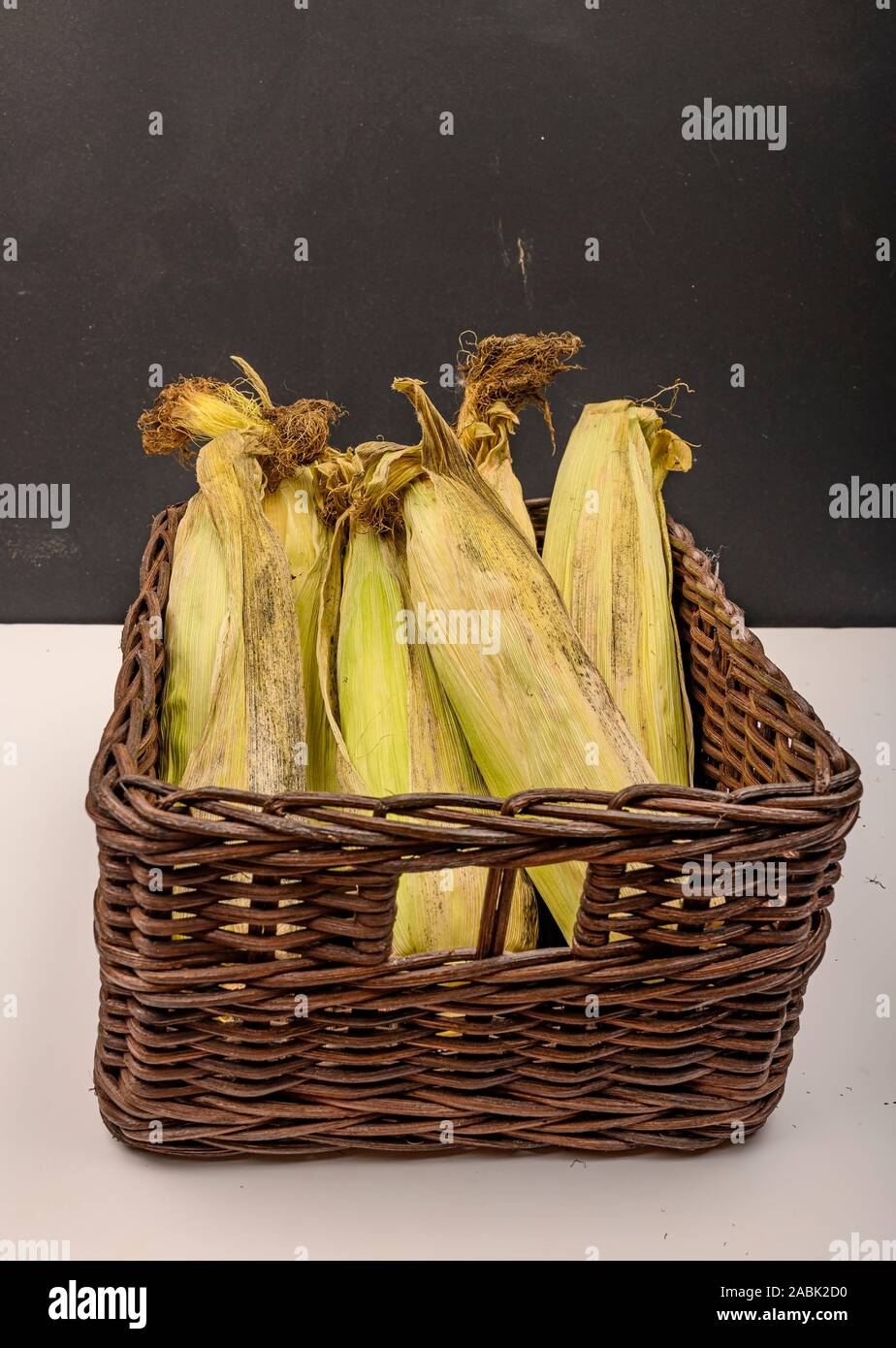 Indian corn basket hi-res stock photography and images - Alamy