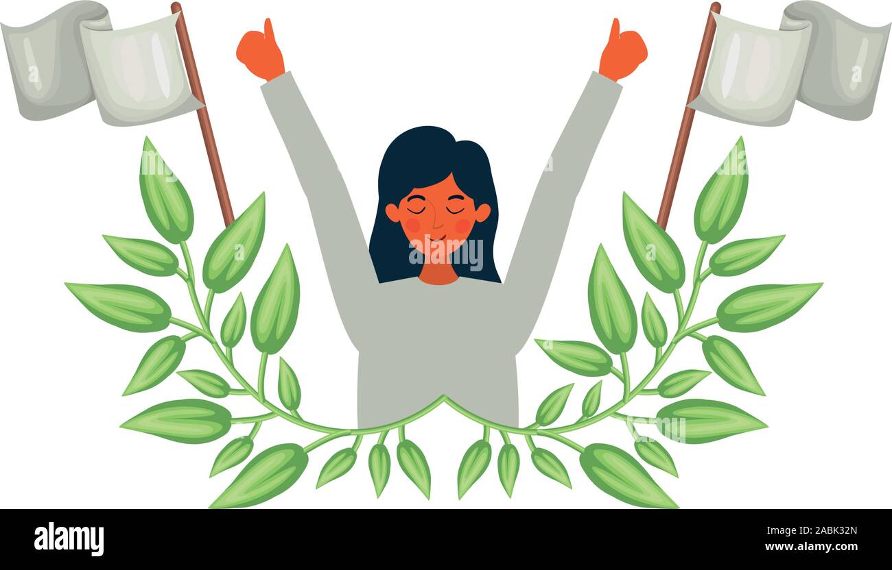 Woman protesting for human rights vector design Stock Vector Image ...