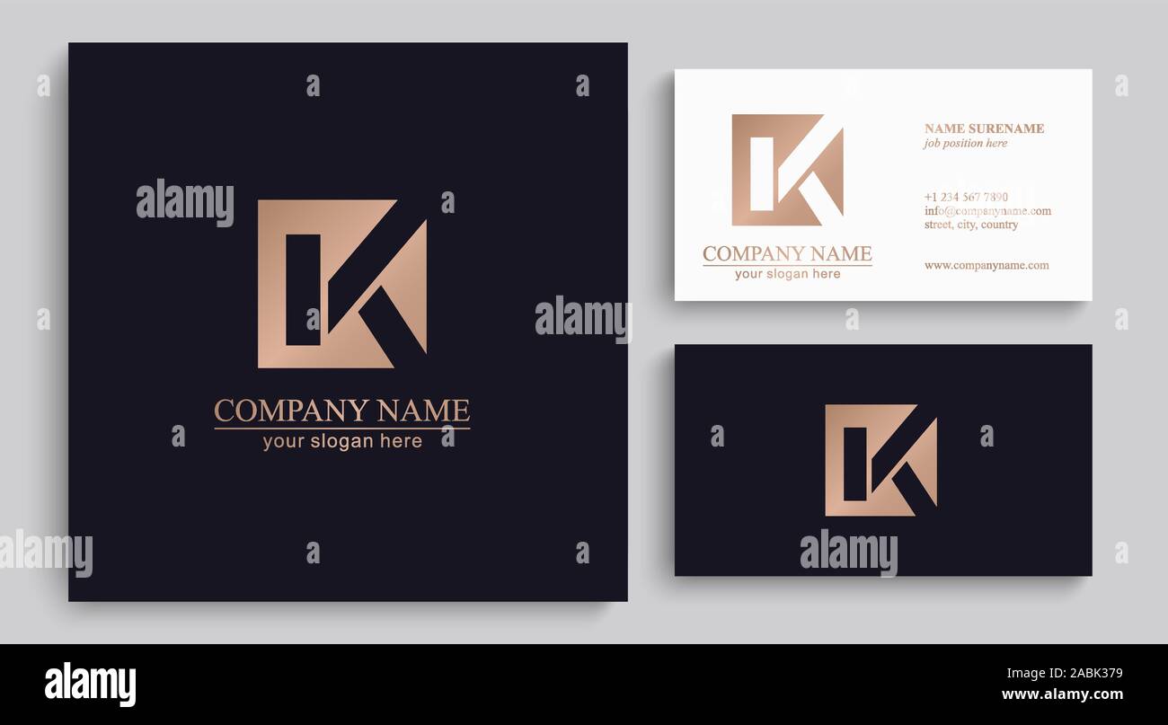 Letter K logo or monogram. blank for business card. For your business ...