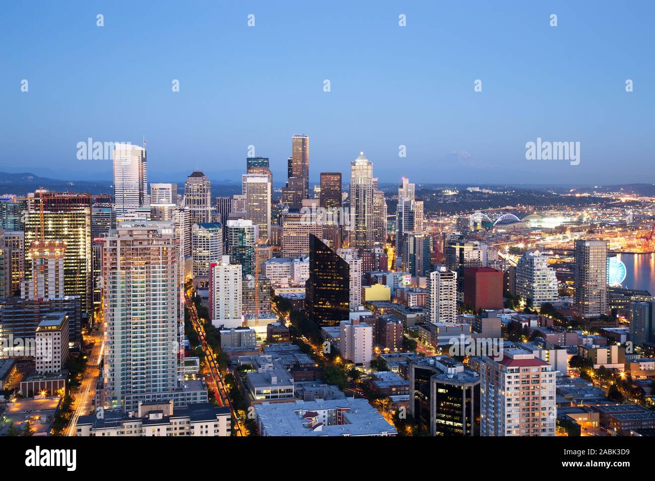 Keywords: seattle, skyline, city, tower, sky, sunset, cityscape ...