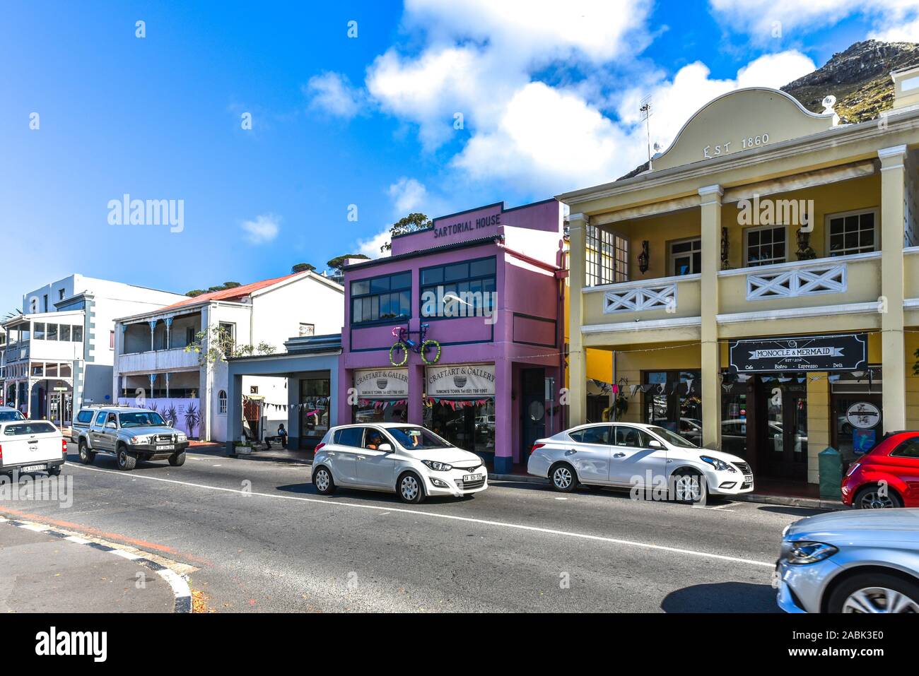 Simon's Town is a historical place in Cape Town, South Africa Stock ...