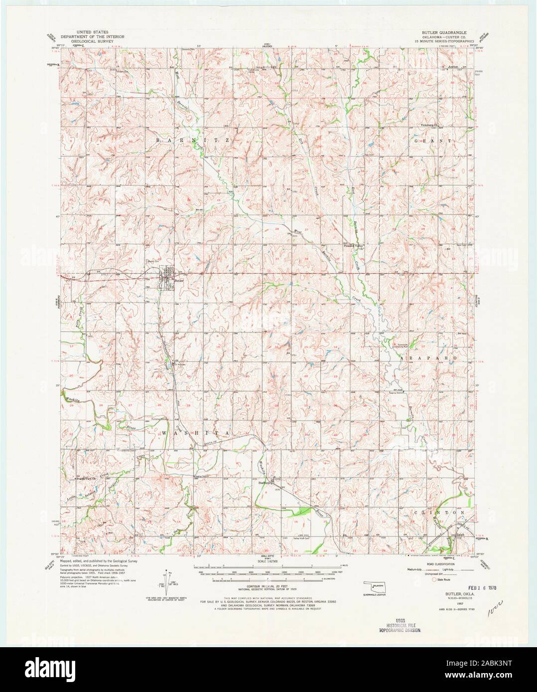Map of butler oklahoma hi-res stock photography and images - Alamy
