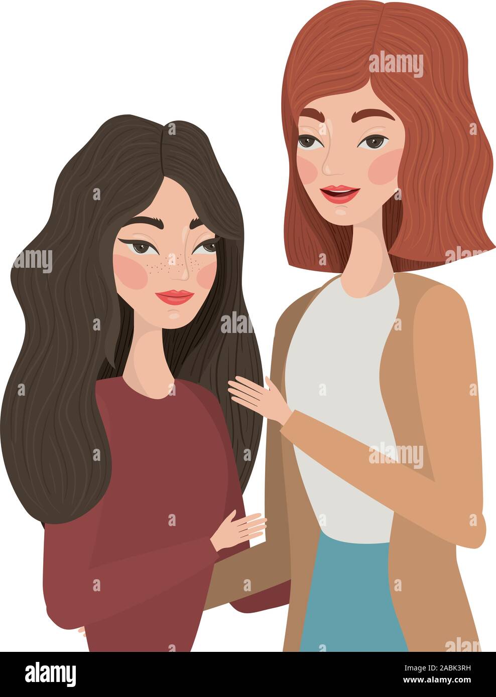 Cute women cartoons drawing vector design Stock Vector Image & Art - Alamy