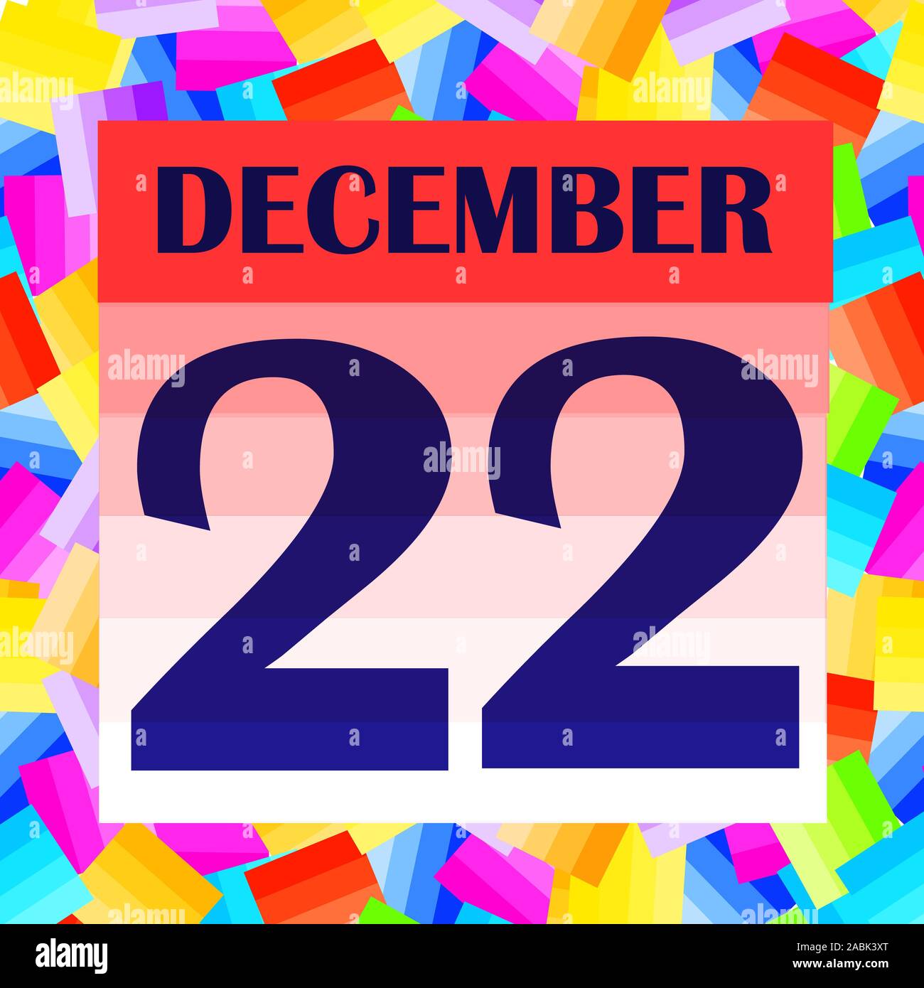 December 22 icon. For planning important day. Banner for holidays and ...