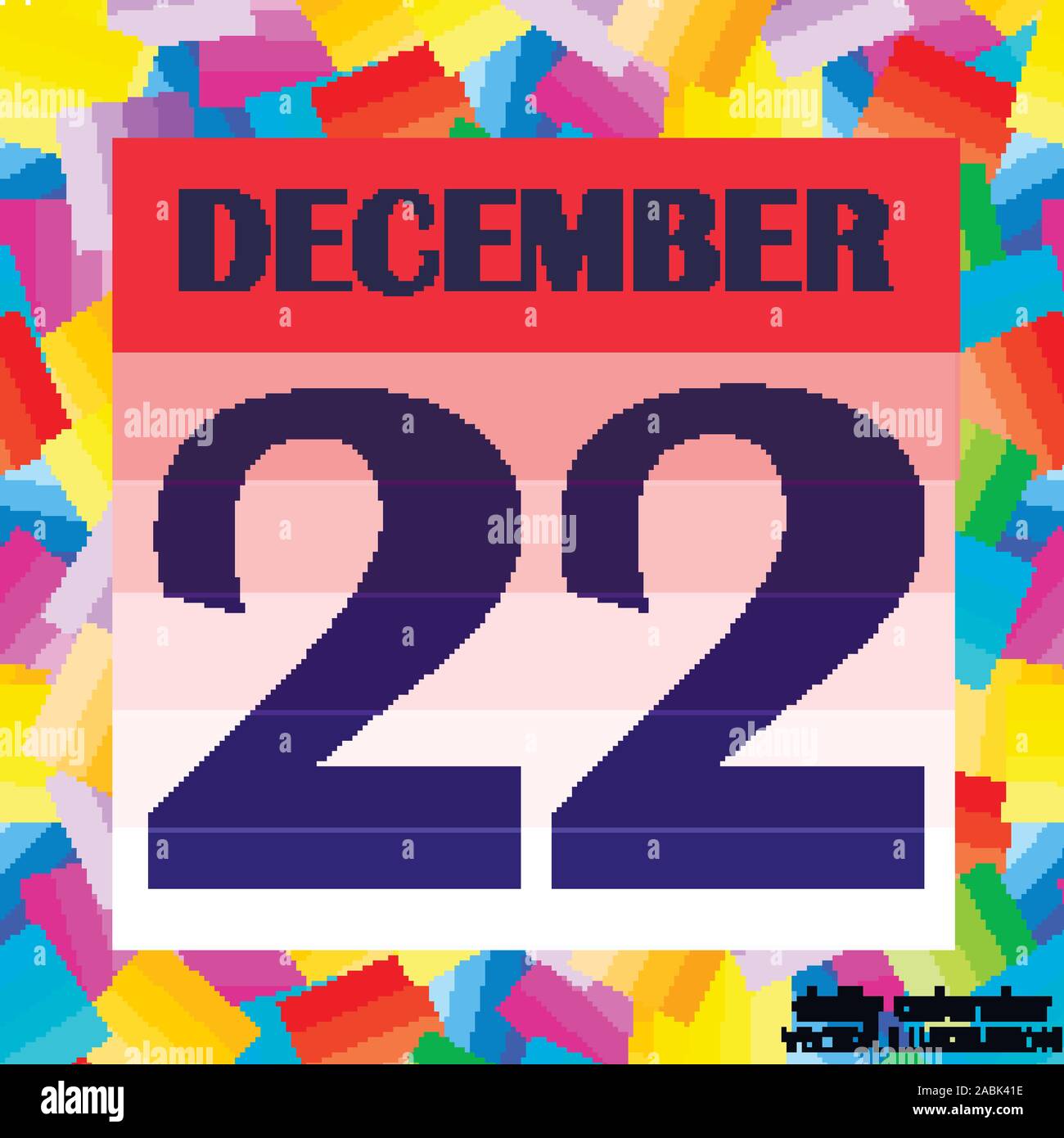 December 22 icon. For planning important day. Banner for holidays and ...