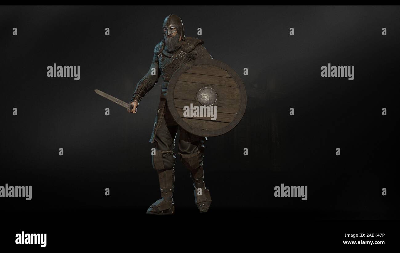 nordic viking 3d render illustration Stock Photo - Alamy