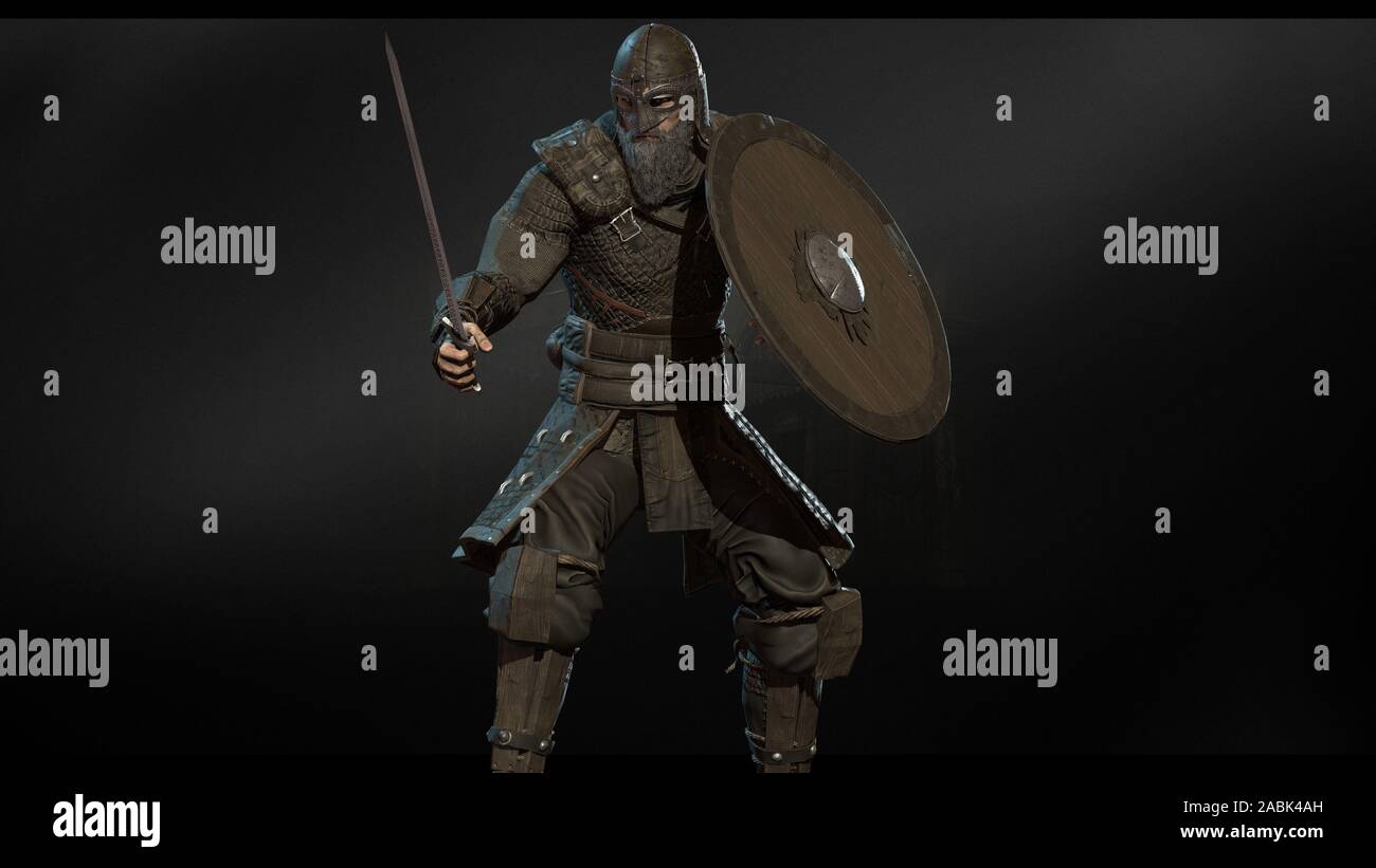 nordic viking 3d render illustration Stock Photo - Alamy